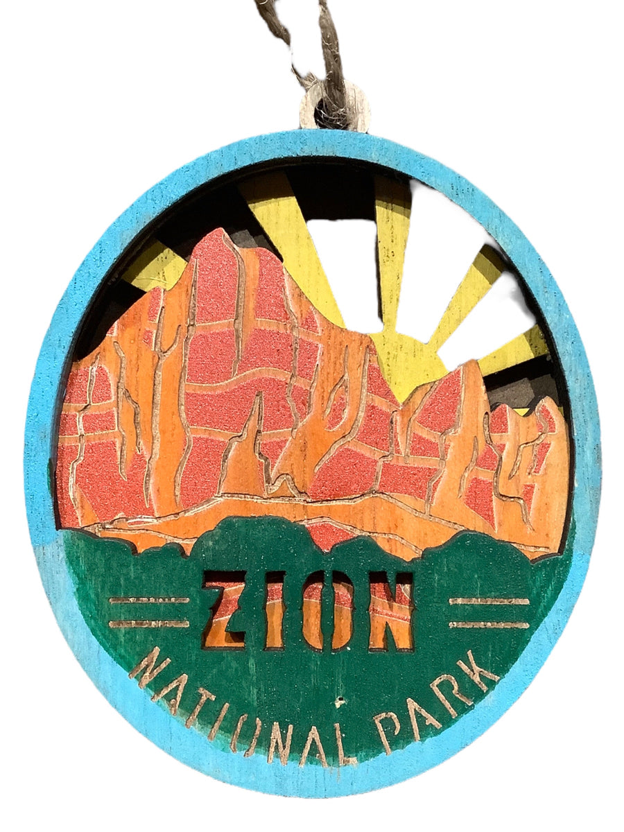 Laser Cut Wooden Zion Ornament